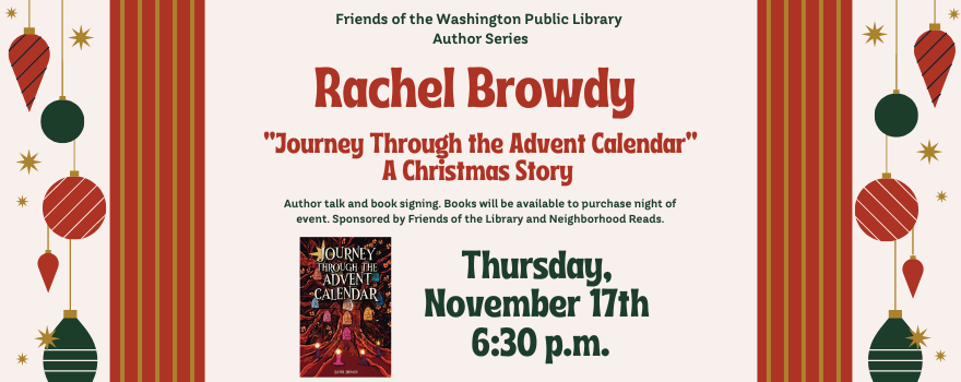 Journey Through the Advent Calendar with Rachel Browdy: Nov 17th @ 6:30 ...