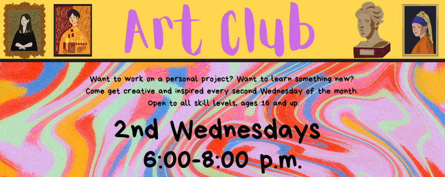 Art Club, 2nd Wednesdays @ 6pm – Washington Public Library