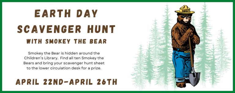 Earth Day Scavenger Hunt with Smokey the Bear – Washington Public Library