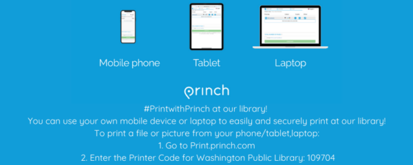 New Mobile Printing Service – Princh – Washington Public Library